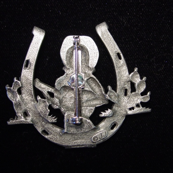 Jonette Jewelry "JJ" | Jewelry | Singing Cow Girl Horseshoe Pin Brooch ...